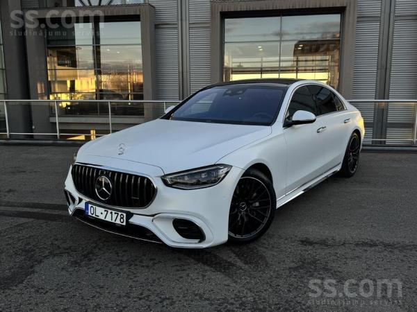 White Mercedes-Benz S 350 2023 in Riga, with an engine capacity of 3.00 L and mileage of 60 thousand km for 78900 €, photo 3 on AUTOMOTO.COM.LV