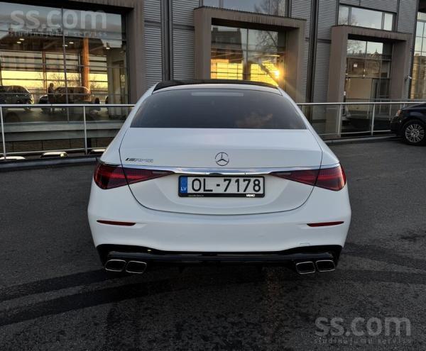 White Mercedes-Benz S 350 2023 in Riga, with an engine capacity of 3.00 L and mileage of 60 thousand km for 78900 €, photo 5 on AUTOMOTO.COM.LV