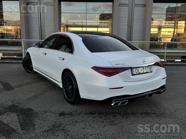 White Mercedes-Benz S 350 2023 in Riga, with an engine capacity of 3.00 L and mileage of 60 thousand km for 78900 €, photo 6 on AUTOMOTO.COM.LV