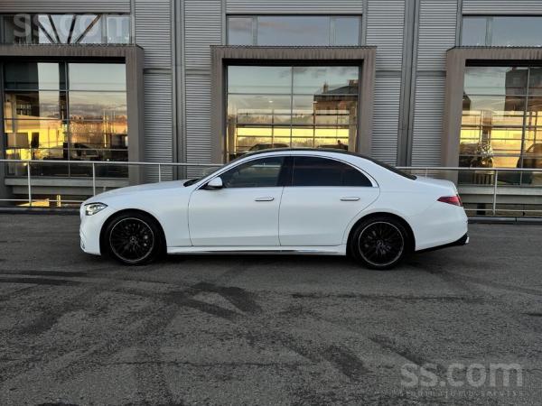 White Mercedes-Benz S 350 2023 in Riga, with an engine capacity of 3.00 L and mileage of 60 thousand km for 78900 €, photo 7 on AUTOMOTO.COM.LV