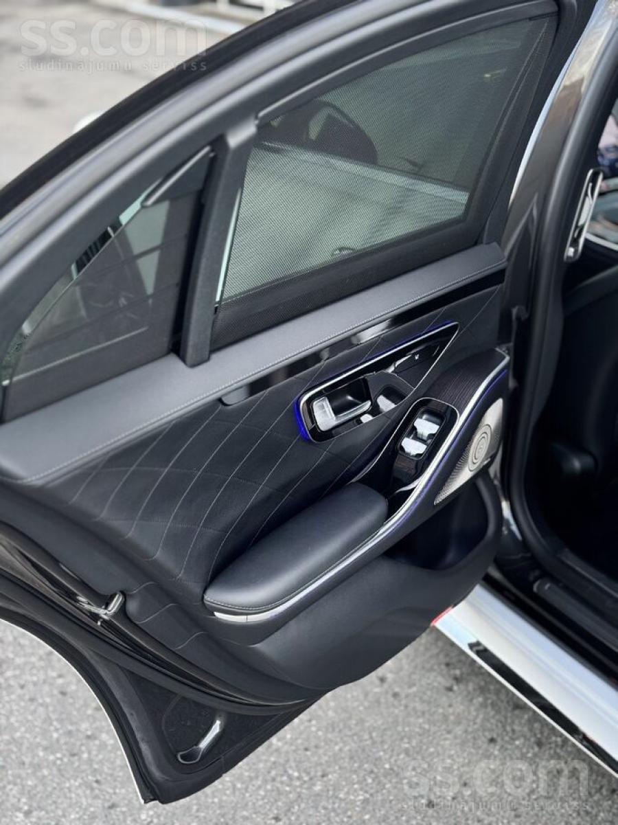 White Mercedes-Benz S 350 2023 in Riga, with an engine capacity of 3.00 L and mileage of 60 thousand km for 78900 €, photo 14 on AUTOMOTO.COM.LV