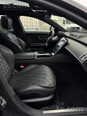 White Mercedes-Benz S 350 2023 in Riga, with an engine capacity of 3.00 L and mileage of 60 thousand km for 78900 €, photo 25 on AUTOMOTO.COM.LV