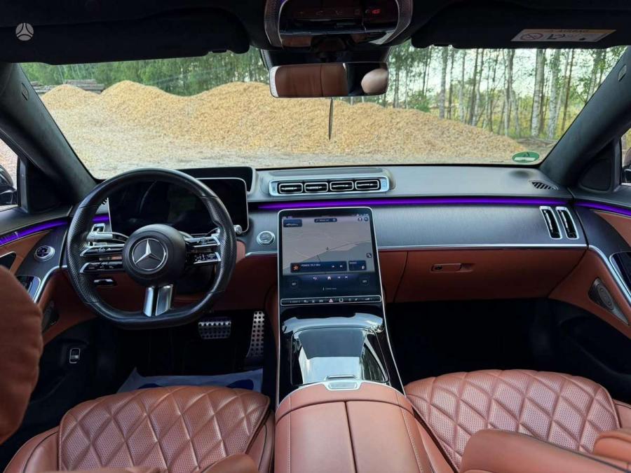 Black Mercedes-Benz S 400 2021 in Taurage, with an engine capacity of 3.00 L and mileage of 210 thousand km for 64000 €, photo 12 on AUTOMOTO.COM.LV