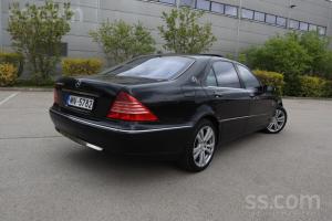 Black Mercedes-Benz S 400 2004 in Riga, with an engine capacity of 4.00 L and mileage of 0 thousand km for 2990 €, photo 5 on AUTOMOTO.COM.LV