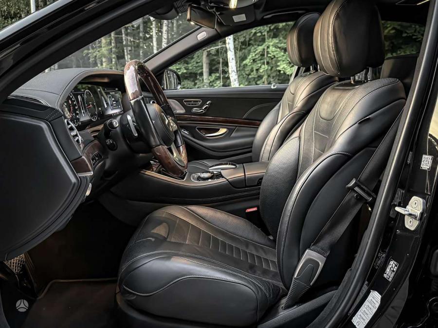 Black Mercedes-Benz S 400 2017 in Siauliai, with an engine capacity of 2.93 L and mileage of 212 thousand km for 41000 €, photo 18 on AUTOMOTO.COM.LV
