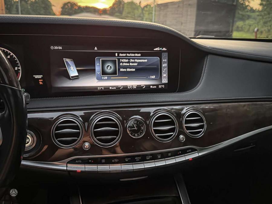 Black Mercedes-Benz S 400 2017 in Siauliai, with an engine capacity of 2.93 L and mileage of 212 thousand km for 41000 €, photo 27 on AUTOMOTO.COM.LV