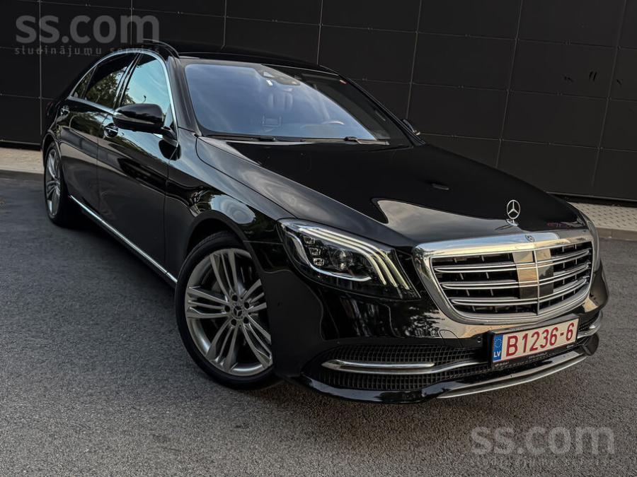 Black Mercedes-Benz S 400 2017 in Jelgava, with an engine capacity of 3.00 L and mileage of 214 thousand km for 41800 €, photo 1 on AUTOMOTO.COM.LV