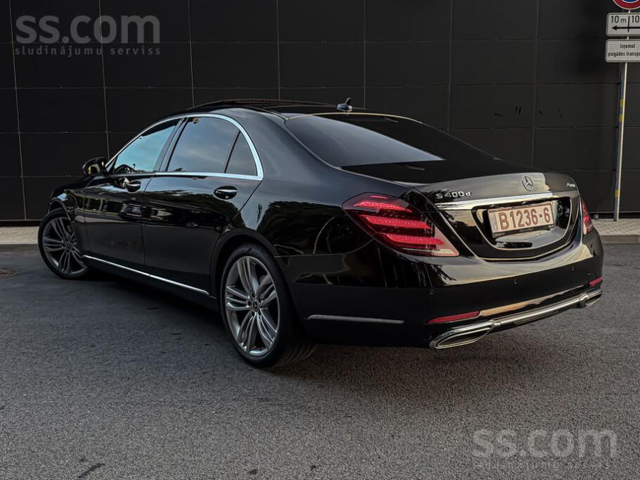 Black Mercedes-Benz S 400 2017 in Jelgava, with an engine capacity of 3.00 L and mileage of 214 thousand km for 41800 €, photo 8 on AUTOMOTO.COM.LV