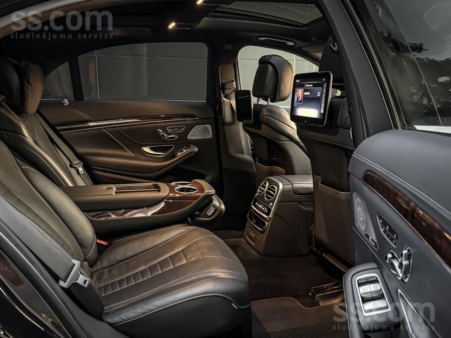 Black Mercedes-Benz S 400 2017 in Jelgava, with an engine capacity of 3.00 L and mileage of 214 thousand km for 41800 €, photo 11 on AUTOMOTO.COM.LV