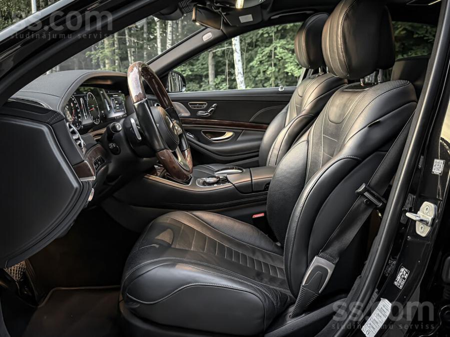 Black Mercedes-Benz S 400 2017 in Jelgava, with an engine capacity of 3.00 L and mileage of 214 thousand km for 41800 €, photo 17 on AUTOMOTO.COM.LV