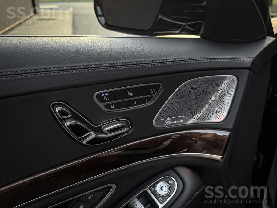 Black Mercedes-Benz S 400 2017 in Jelgava, with an engine capacity of 3.00 L and mileage of 214 thousand km for 41800 €, photo 20 on AUTOMOTO.COM.LV