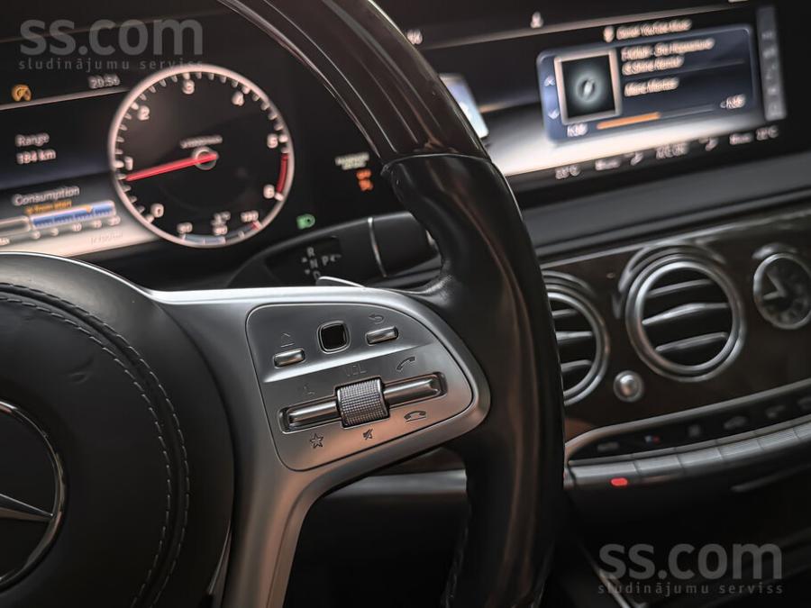 Black Mercedes-Benz S 400 2017 in Jelgava, with an engine capacity of 3.00 L and mileage of 214 thousand km for 41800 €, photo 28 on AUTOMOTO.COM.LV