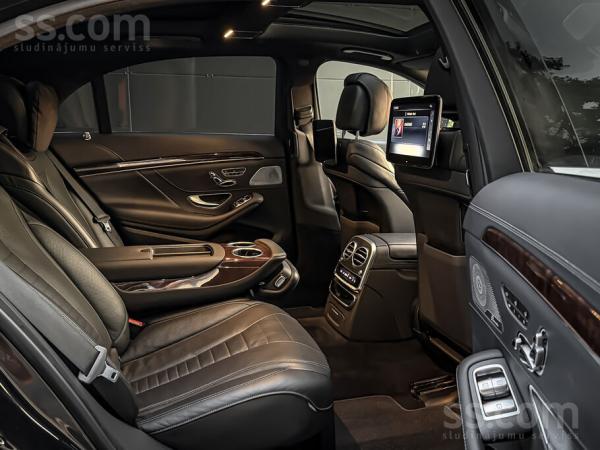 Black Mercedes-Benz S 400 2017 in Jelgava, with an engine capacity of 3.00 L and mileage of 214 thousand km for 41800 €, photo 11 on AUTOMOTO.COM.LV