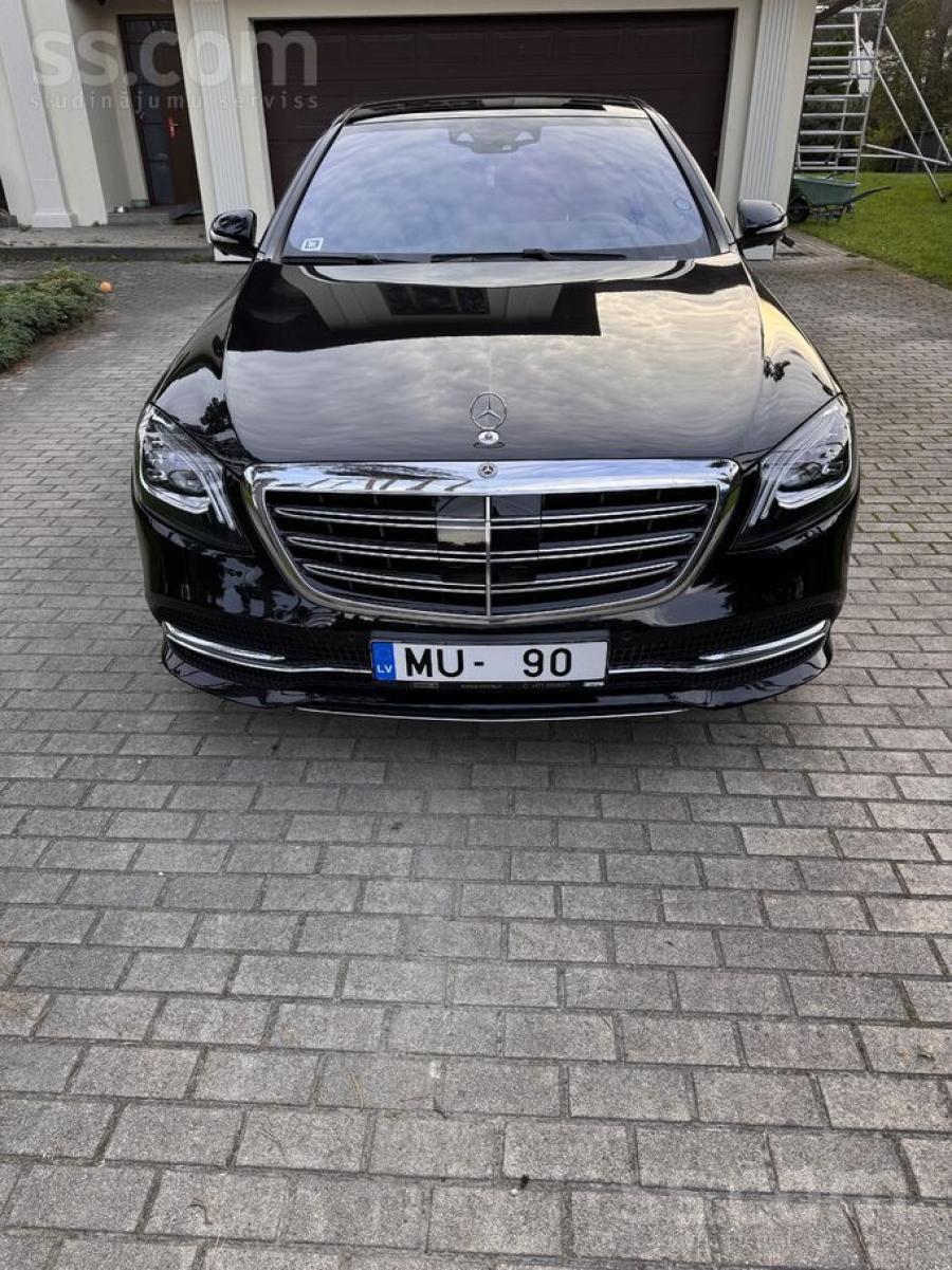 Black Mercedes-Benz S 400 2019 in Riga, with an engine capacity of 3.00 L and mileage of 74 thousand km for 56000 €, photo 7 on AUTOMOTO.COM.LV