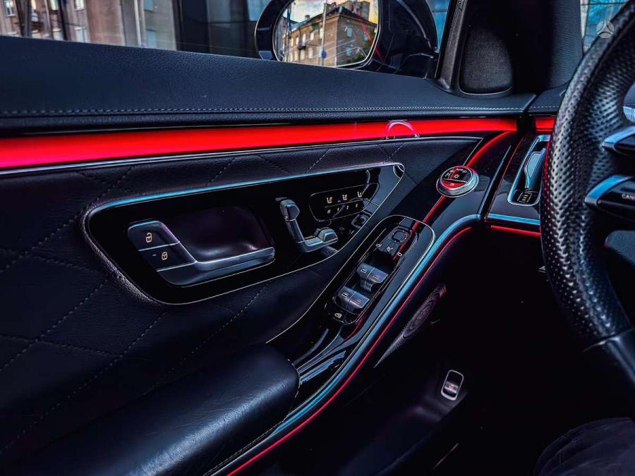 Black Mercedes-Benz S 400 2021 in Vilnius, with an engine capacity of 2.93 L and mileage of 128 thousand km for 65500 €, photo 14 on AUTOMOTO.COM.LV