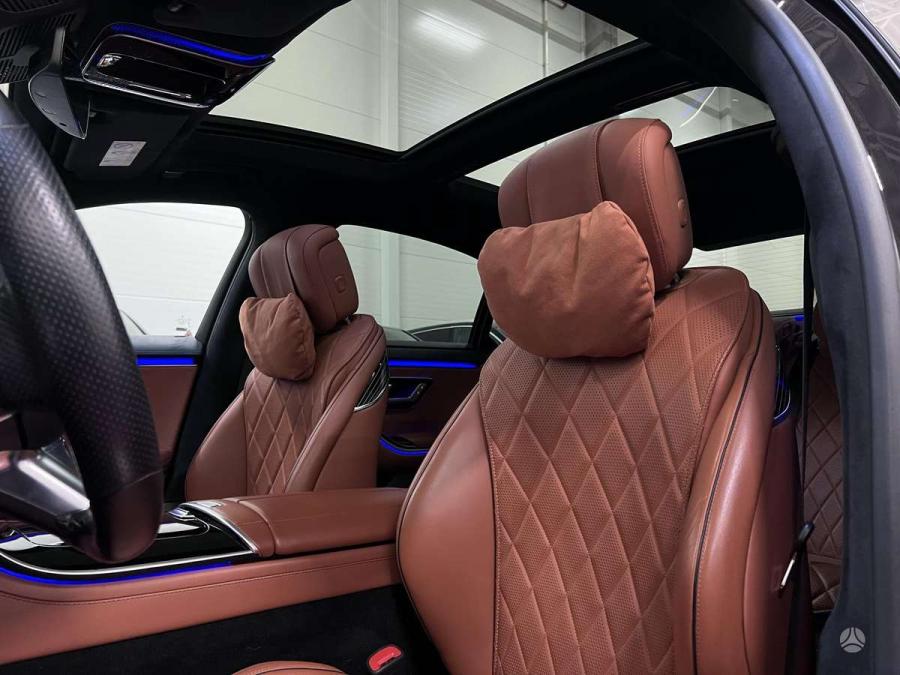 Black Mercedes-Benz S 400 2021 in Vilnius, with an engine capacity of 2.93 L and mileage of 109 thousand km for 80490 €, photo 15 on AUTOMOTO.COM.LV