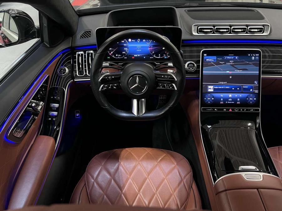 Black Mercedes-Benz S 400 2021 in Vilnius, with an engine capacity of 2.93 L and mileage of 109 thousand km for 80490 €, photo 23 on AUTOMOTO.COM.LV