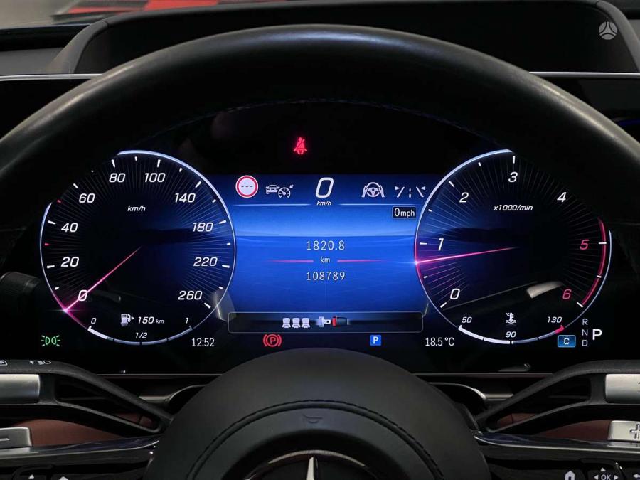 Black Mercedes-Benz S 400 2021 in Vilnius, with an engine capacity of 2.93 L and mileage of 109 thousand km for 80490 €, photo 25 on AUTOMOTO.COM.LV
