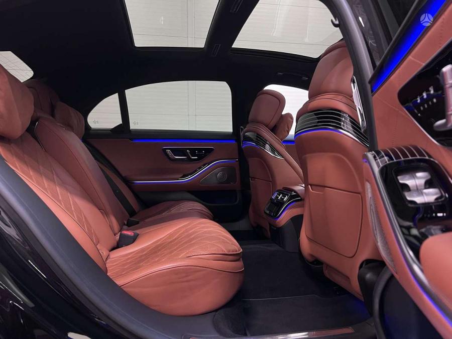 Black Mercedes-Benz S 400 2021 in Vilnius, with an engine capacity of 2.93 L and mileage of 109 thousand km for 80490 €, photo 34 on AUTOMOTO.COM.LV
