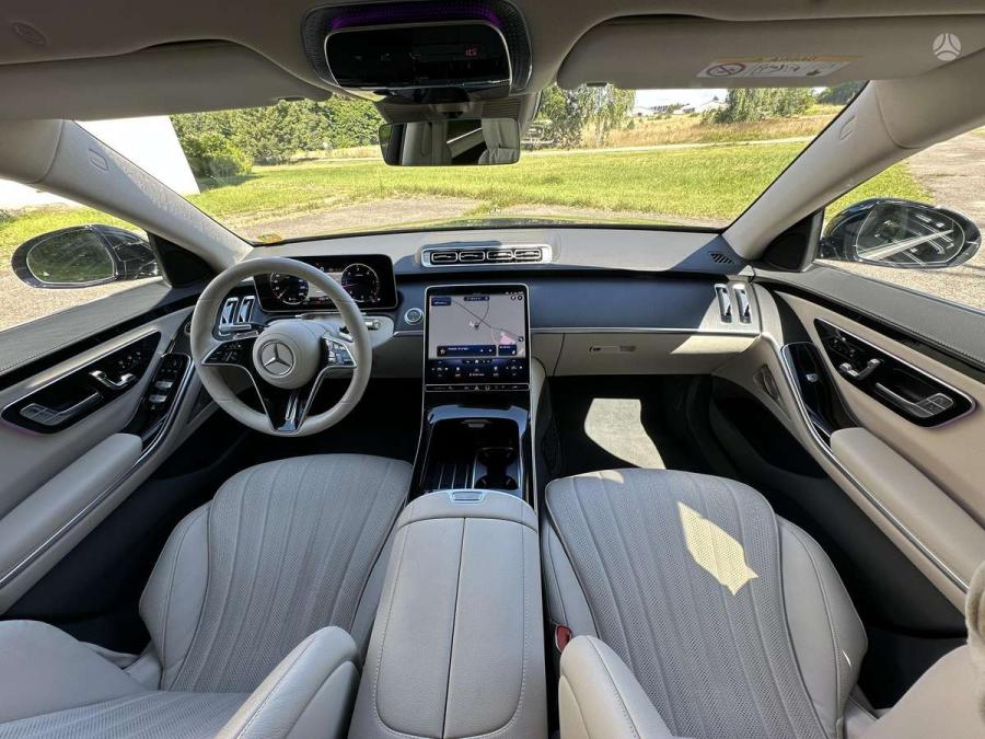 Black Mercedes-Benz S 400 2022 in Vilnius, with an engine capacity of 2.93 L and mileage of 69 thousand km for 83000 €, photo 19 on AUTOMOTO.COM.LV