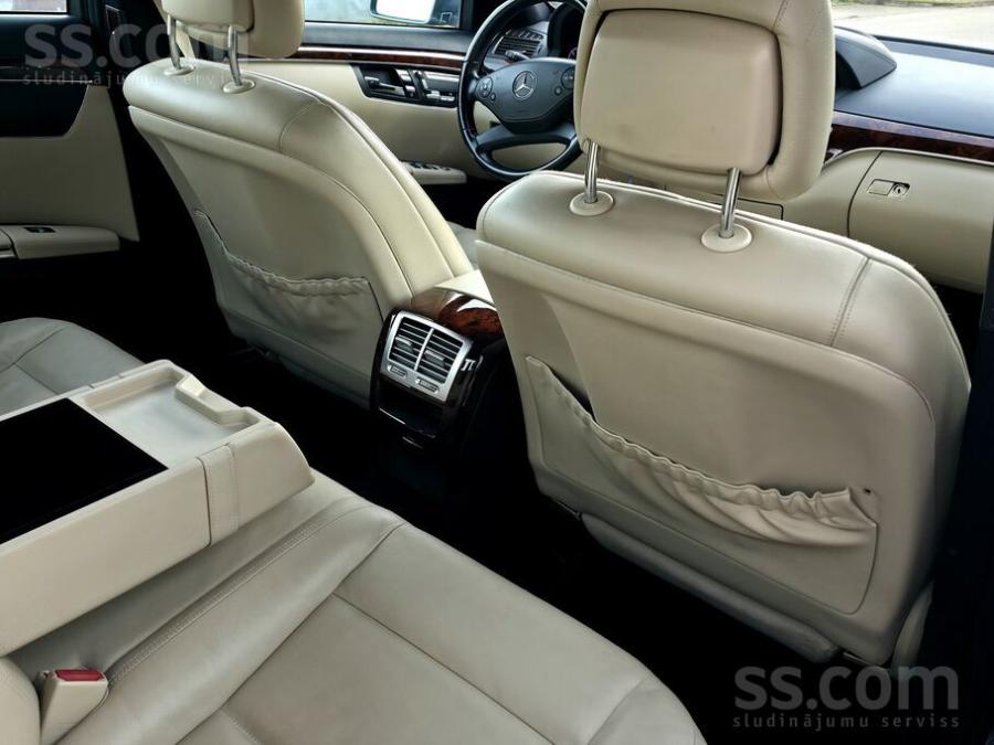 Grey Mercedes-Benz S 400 2009 in Riga, with an engine capacity of 3.50 L and mileage of 163 thousand km for 13300 €, photo 31 on AUTOMOTO.COM.LV