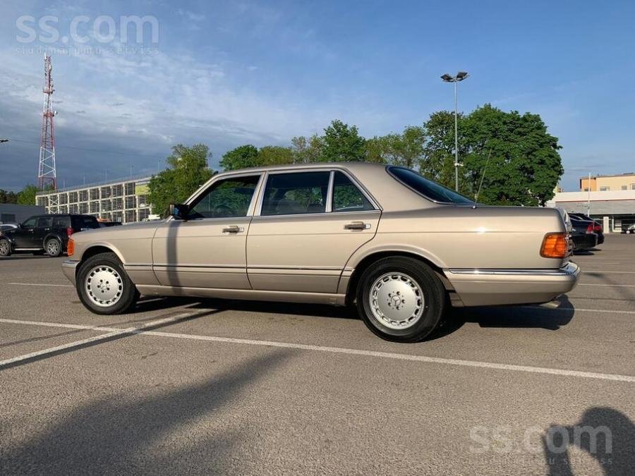 Brown Mercedes-Benz s-420 1988 in Riga, with an engine capacity of 4.20 L and mileage of 114 thousand km for 12000 €, photo 5 on AUTOMOTO.COM.LV