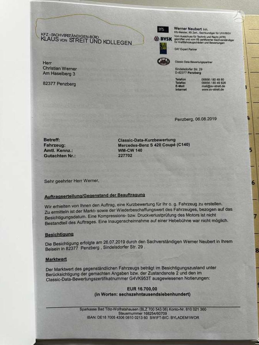 Серый Мерседес С 420 1994 в Вильнюс, объемом двигателя 4.20 л и пробегом 131 тыс. км за 34000 €, фото 47 на AUTOMOTO.COM.LV