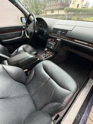 Violet Mercedes-Benz s-420 1997 in Riga, with an engine capacity of 4.20 L and mileage of 334 thousand km for 7900 €, photo 8 on AUTOMOTO.COM.LV