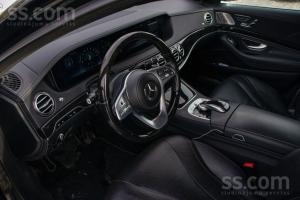 Black Mercedes-Benz S 450 2018 in Riga, with an engine capacity of 3.00 L and mileage of 192 thousand km for 39900 €, photo 12 on AUTOMOTO.COM.LV