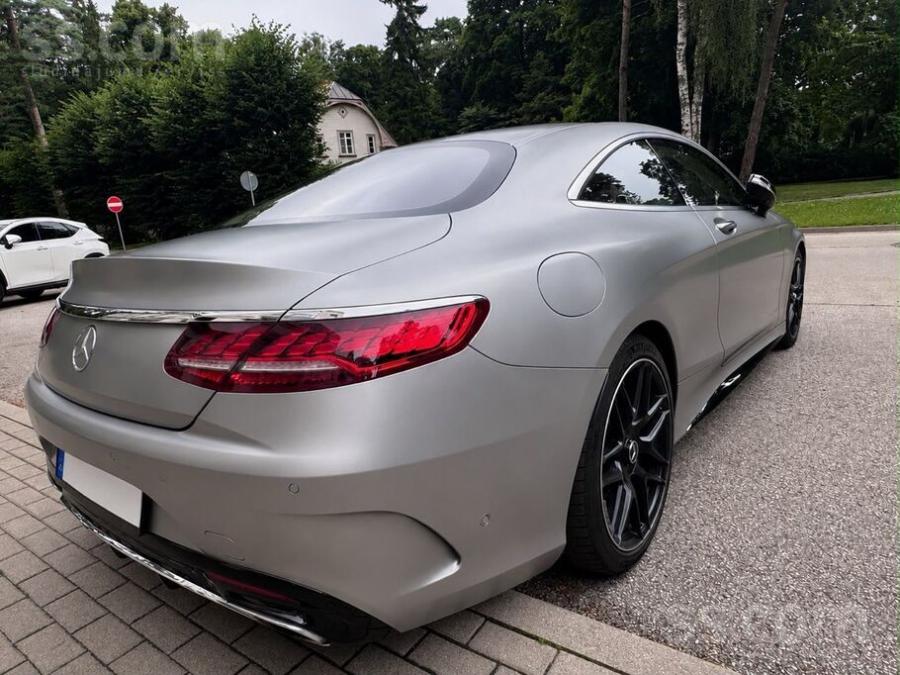Grey Mercedes-Benz S 450 2018 in Riga, with an engine capacity of 3.00 L and mileage of 154 thousand km for 57900 €, photo 6 on AUTOMOTO.COM.LV