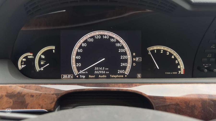 Pelēks Mercedes-Benz S 450 2009 Kauņa, ar dzinēja tilpumu 4.66 L un nobraukumu 363 tūkst. km par 9550 €, foto 12 vietnē AUTOMOTO.COM.LV