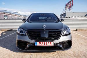 Grey Mercedes-Benz S 450 2018 in Vilnius, with an engine capacity of 3.00 L and mileage of 138 thousand km for 34999 €, photo  on AUTOMOTO.COM.LV