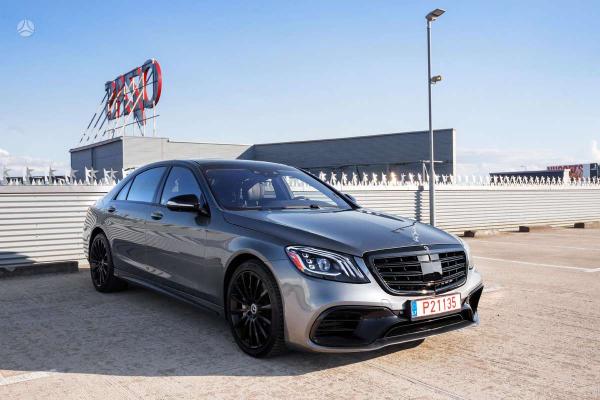 Grey Mercedes-Benz S 450 2018 in Vilnius, with an engine capacity of 3.00 L and mileage of 138 thousand km for 34999 €, photo 3 on AUTOMOTO.COM.LV