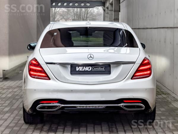 White Mercedes-Benz S 450 2019 in Riga, with an engine capacity of 3.00 L and mileage of 166 thousand km for 39900 €, photo 7 on AUTOMOTO.COM.LV