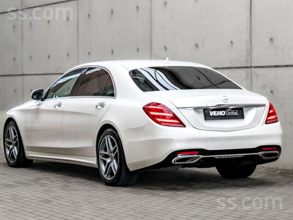 White Mercedes-Benz S 450 2019 in Riga, with an engine capacity of 3.00 L and mileage of 166 thousand km for 39900 €, photo 8 on AUTOMOTO.COM.LV