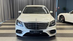 White Mercedes-Benz S 450 2019 in Riga, with an engine capacity of 3.00 L and mileage of 168 thousand km for 42990 €, photo  on AUTOMOTO.COM.LV