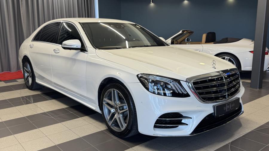 White Mercedes-Benz S 450 2019 in Riga, with an engine capacity of 3.00 L and mileage of 168 thousand km for 42990 €, photo 3 on AUTOMOTO.COM.LV