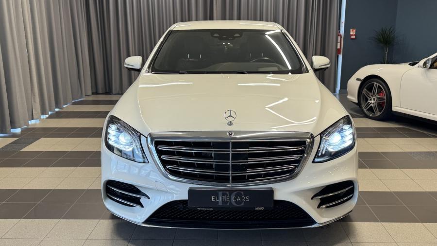 White Mercedes-Benz S 450 2019 in Riga, with an engine capacity of 3.00 L and mileage of 168 thousand km for 42990 €, photo 9 on AUTOMOTO.COM.LV