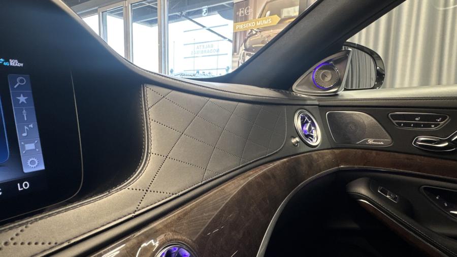 White Mercedes-Benz S 450 2019 in Riga, with an engine capacity of 3.00 L and mileage of 168 thousand km for 42990 €, photo 25 on AUTOMOTO.COM.LV