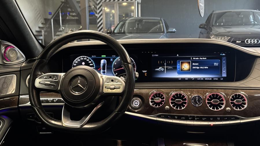 White Mercedes-Benz S 450 2019 in Riga, with an engine capacity of 3.00 L and mileage of 168 thousand km for 42990 €, photo 29 on AUTOMOTO.COM.LV