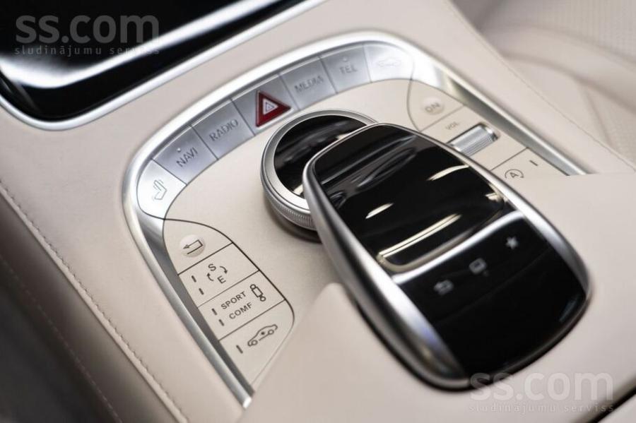 Melns Mercedes-Benz S 500 2015 Rīga, ar dzinēja tilpumu 4.60 L un nobraukumu 64 tūkst. km par 55000 €, foto 23 vietnē AUTOMOTO.COM.LV