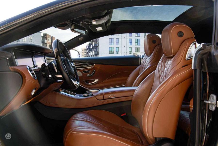 Black Mercedes-Benz S 500 2015 in Vilnius, with an engine capacity of 4.66 L and mileage of 323 thousand km for 24999 €, photo 16 on AUTOMOTO.COM.LV