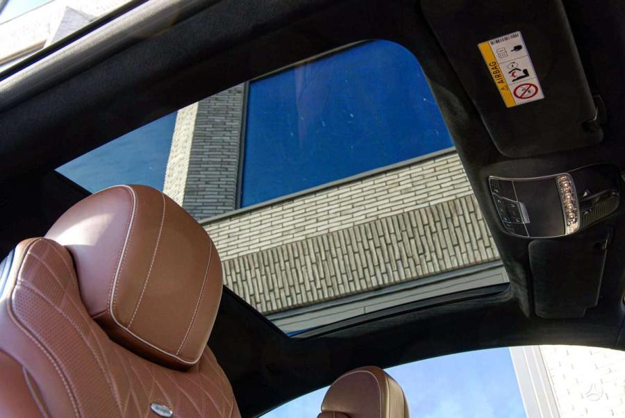 Black Mercedes-Benz S 500 2015 in Vilnius, with an engine capacity of 4.66 L and mileage of 323 thousand km for 24999 €, photo 21 on AUTOMOTO.COM.LV