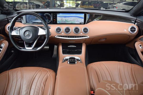 Black Mercedes-Benz S 500 2018 in Riga, with an engine capacity of 4.70 L and mileage of 45 thousand km for 69900 €, photo 4 on AUTOMOTO.COM.LV