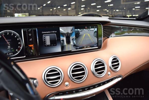 Black Mercedes-Benz S 500 2018 in Riga, with an engine capacity of 4.70 L and mileage of 45 thousand km for 69900 €, photo 6 on AUTOMOTO.COM.LV