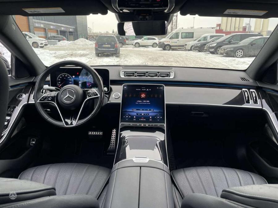 Melns Mercedes-Benz S 500 2022 Kauņa, ar dzinēja tilpumu 3.00 L un nobraukumu 76 tūkst. km par 64000 €, foto 12 vietnē AUTOMOTO.COM.LV