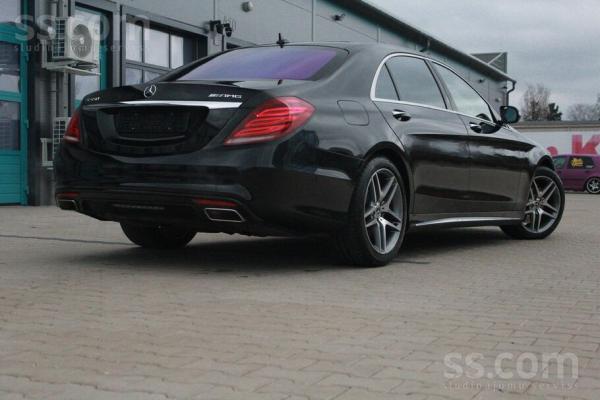 Black Mercedes-Benz S 500 2013 in Riga, with an engine capacity of 4.70 L and mileage of 117 thousand km for 22000 €, photo 4 on AUTOMOTO.COM.LV