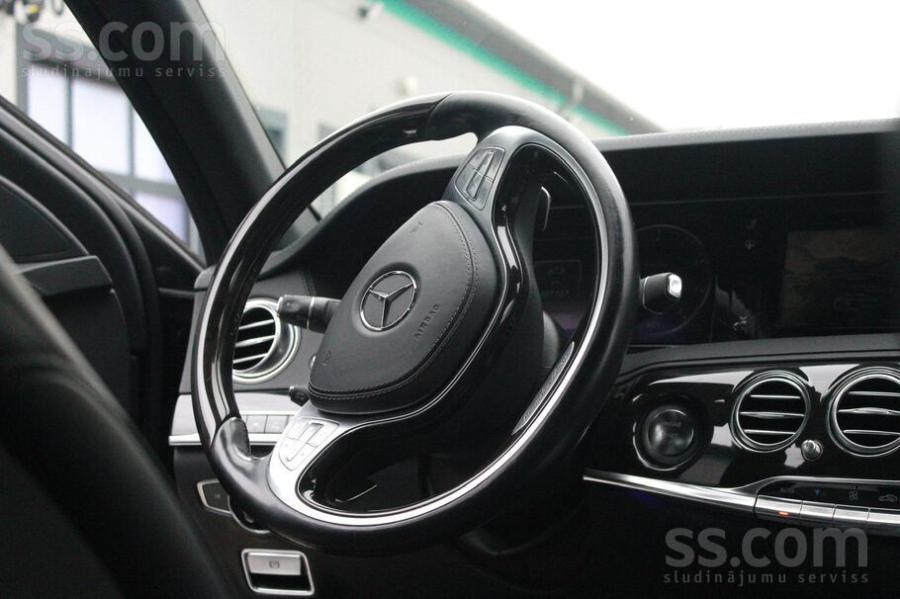 Black Mercedes-Benz S 500 2013 in Riga, with an engine capacity of 4.70 L and mileage of 117 thousand km for 22000 €, photo 14 on AUTOMOTO.COM.LV
