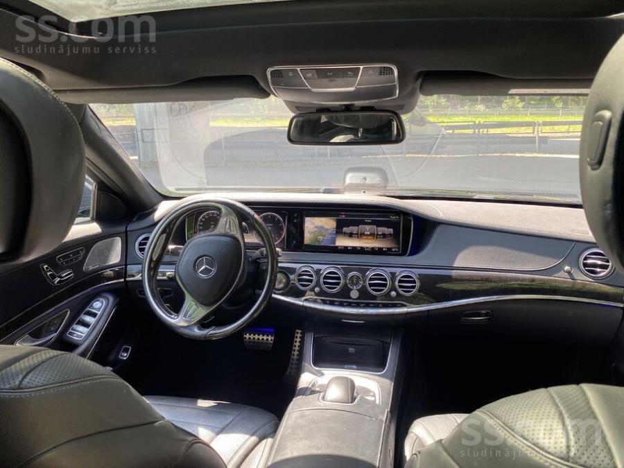 Black Mercedes-Benz S 500 2013 in Riga, with an engine capacity of 4.70 L and mileage of 117 thousand km for 22000 €, photo 16 on AUTOMOTO.COM.LV