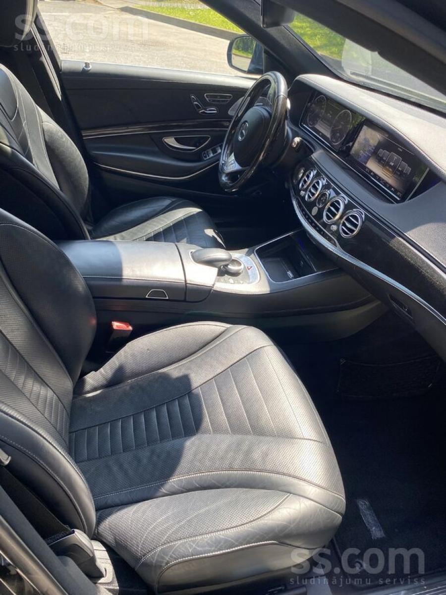 Black Mercedes-Benz S 500 2013 in Riga, with an engine capacity of 4.70 L and mileage of 117 thousand km for 22000 €, photo 17 on AUTOMOTO.COM.LV
